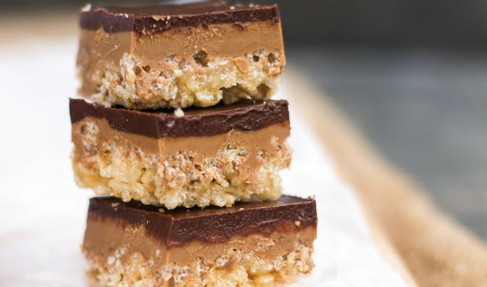 Peanut Butter–Chocolate Crispy Bars - Brenda Gantt Recipes